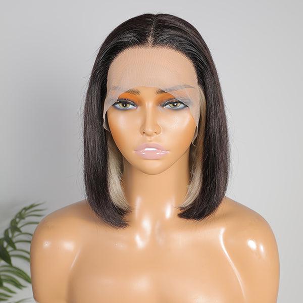 Peekaboo Glueless T Part Lace Bob Wig 100% Human Hair – Belle ...